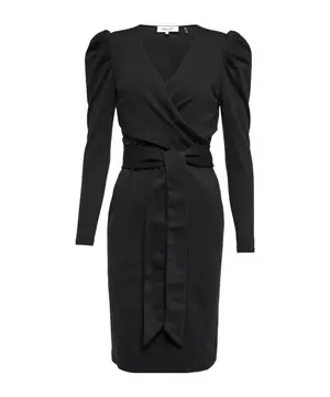 Diane Von Furstenberg Belted Wrap Dress - Black