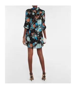 Diane Von Furstenberg Pleated Floral Dress