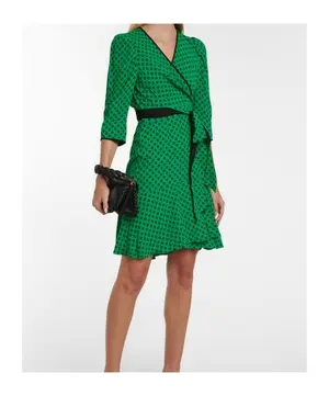 Diane Von Furstenberg Charlene Polka-dot Minidress