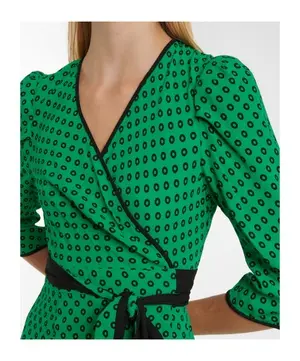 Diane Von Furstenberg Charlene Polka-dot Minidress