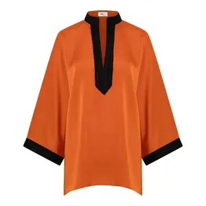 BELYED HANDCRAFT Anya – Crepe Silk Ornamental Tunic Belyed