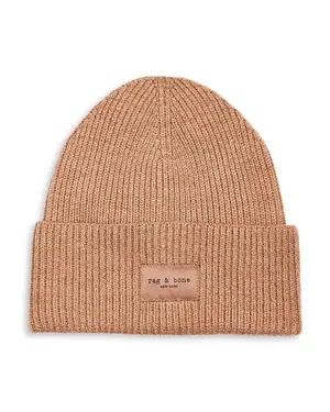Rag & Bone Blake Wool Blend Beanie - Camel