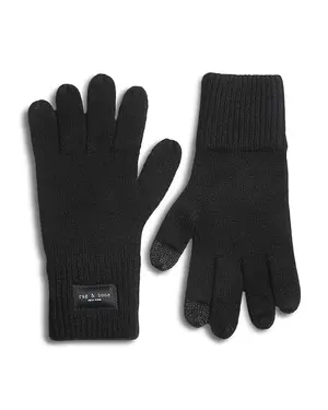 Rag & Bone Blake Knit Gloves - Black