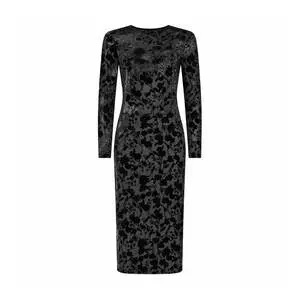 YUMI Burnout Velvet Midi Dress
