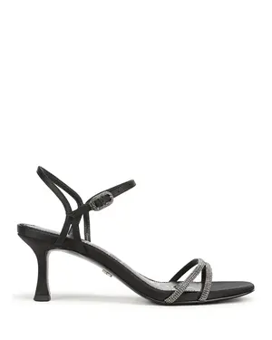 Sam Edelman Presley Glam Rhinestone Embellished Sandals - Black