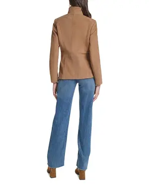 Cole Haan Stand Collar Suede Jacket
