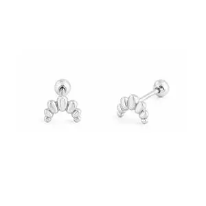 SPERO LONDON Sterling Croissant Earrings