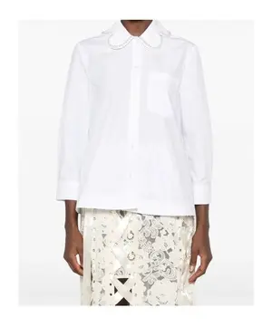 Simone Rocha Long Sleeved Embellished-collar Shirt