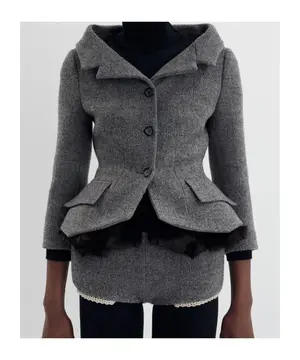 Magda Butrym Tailored Blazer With Faux Fur Peplum