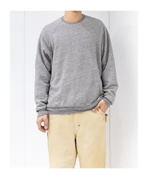 A.PRESSE Retro Lightweight Reversible Sweatshirt - Gray/navy