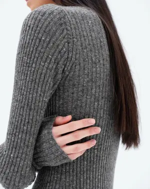 Auralee V-neck Knit Dress
