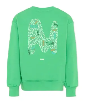 MSGM Crewneck Graphic Sweatshirt