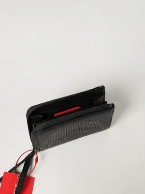 SPRAYGROUND Pvc Card Holder With Zip And Tone-on-tone Shark Logo