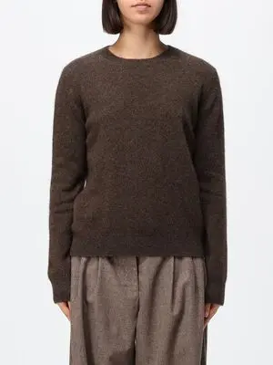 Max Mara Pure Yak Wool Crew-neck Jumper With Long Sleeves Brown