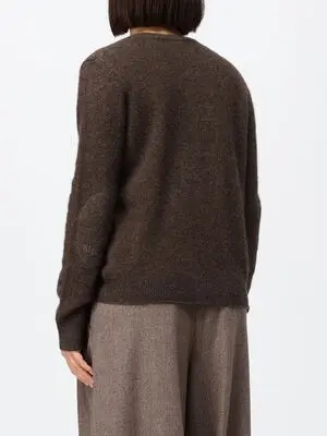 Max Mara Pure Yak Wool Crew-neck Jumper With Long Sleeves - Brown