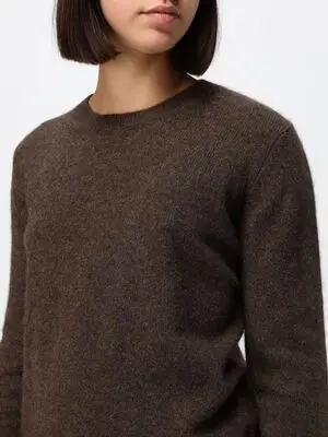 Max Mara Pure Yak Wool Crew-neck Jumper With Long Sleeves - Brown