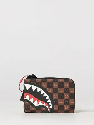 SPRAYGROUND Pvc Card Holder With Check Pattern And Shark Logo