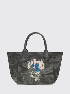 GANNI Medium Recycled Cotton Tote Bag With Floral Print