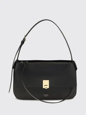 FERRAGAMO Mini Calfskin Leather Shoulder Bag With Gancini Clasp