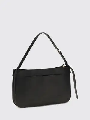 FERRAGAMO Small Calfskin Leather Shoulder Bag With Gancini Logo