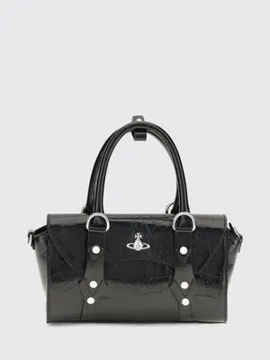 VIVIENNE WESTWOOD Bettina Crackled Leather Mini Handbag With Orb Logo