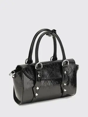 VIVIENNE WESTWOOD Bettina Crackled Leather Mini Handbag With Orb Logo