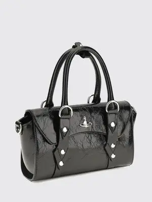 VIVIENNE WESTWOOD Bettina Crackled Leather Mini Handbag With Orb Logo