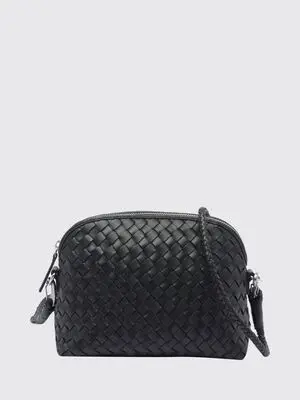Dragon Diffusion Small Woven Leather Crossbody Bag With Zip - Black