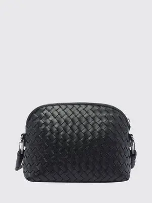 Dragon Diffusion Small Woven Leather Crossbody Bag With Zip - Black