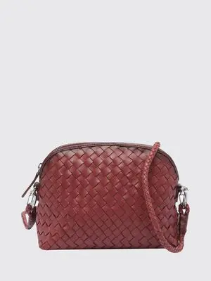 Dragon Diffusion Small Woven Leather Crossbody Bag With Zip - Red