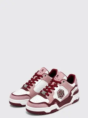 Philipp Plein Predator V2 Low-top Leather Trainers With Hexagon Logo - Pink