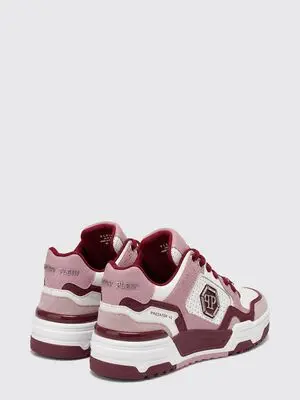 Philipp Plein Predator V2 Low-top Leather Trainers With Hexagon Logo - Pink