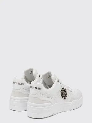 Philipp Plein Predator V2 Low-top Leather Trainers With Hexagon Logo - White