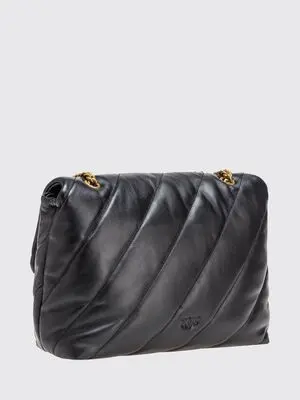 Pinko Classic Love Bag Puff In Quilted Nappa Leather With Love Birds Buckle