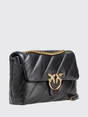 Pinko Classic Love Bag Puff In Quilted Nappa Leather With Love Birds Buckle