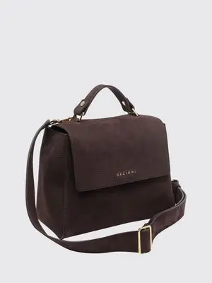 Orciani Sveva Hamme Leather Handbag With Removable Shoulder Strap - Red