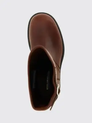 Dries Van Noten Smooth Leather Biker Boots With Low Heel