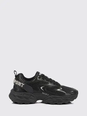 PLEIN SPORT Pulse X Fafs Multi Low Top Sneakers With Notched Sole - Black