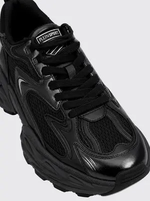 PLEIN SPORT Pulse X Fafs Multi Low Top Sneakers With Notched Sole - Black