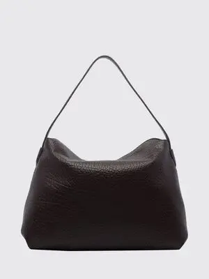 Liu Jo Grained Synthetic Leather Shoulder Bag With Flap Closure - Brown