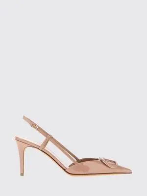 Valentino Garavani Vlogo Signature Patent Leather Slingback Pumps With Stiletto Heel - Pink