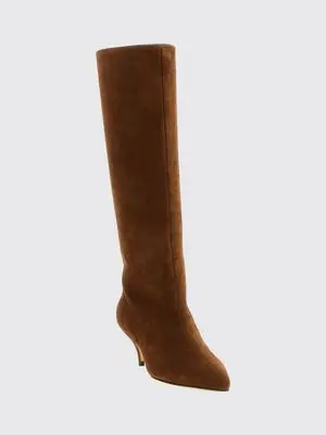 Fabiana Filippi Suede Knee-high Boots With A Medium Heel - Brown