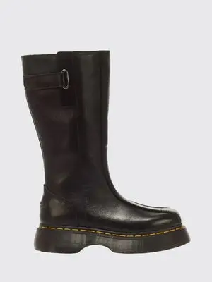 Dr. Martens Buzz Hi Leather Platform Boots With Side Zip Closure