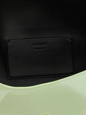 JIL SANDER Kante Brushed Calfskin Shoulder Bag With Flat Handle - Green