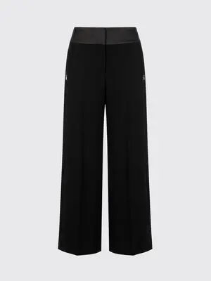 Patrizia Pepe High-waisted Wide-leg Crêpe Trousers With Tailored Fit