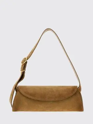 JIL SANDER Cannolo Suede Calfskin Crossbody Bag With Embossed Logo