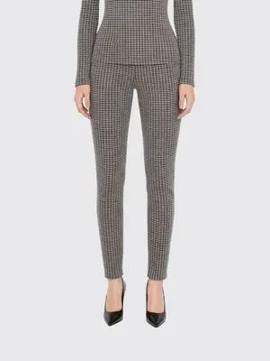 Patrizia Pepe Houndstooth Print Skinny Trousers In Jersey With Mid-rise Waist