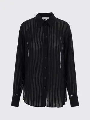 Patrizia Pepe Relaxed Fit Viscose Blend Shirt With French Collar