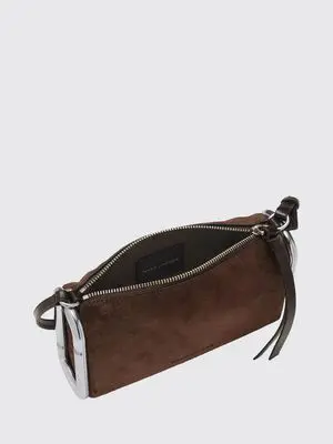 Marc Jacobs Suede Leather Shoulder Bag With Metallic Double J Logo