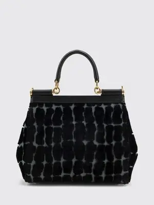 Dolce & Gabbana Sicily Velvet And Calfskin Handbag